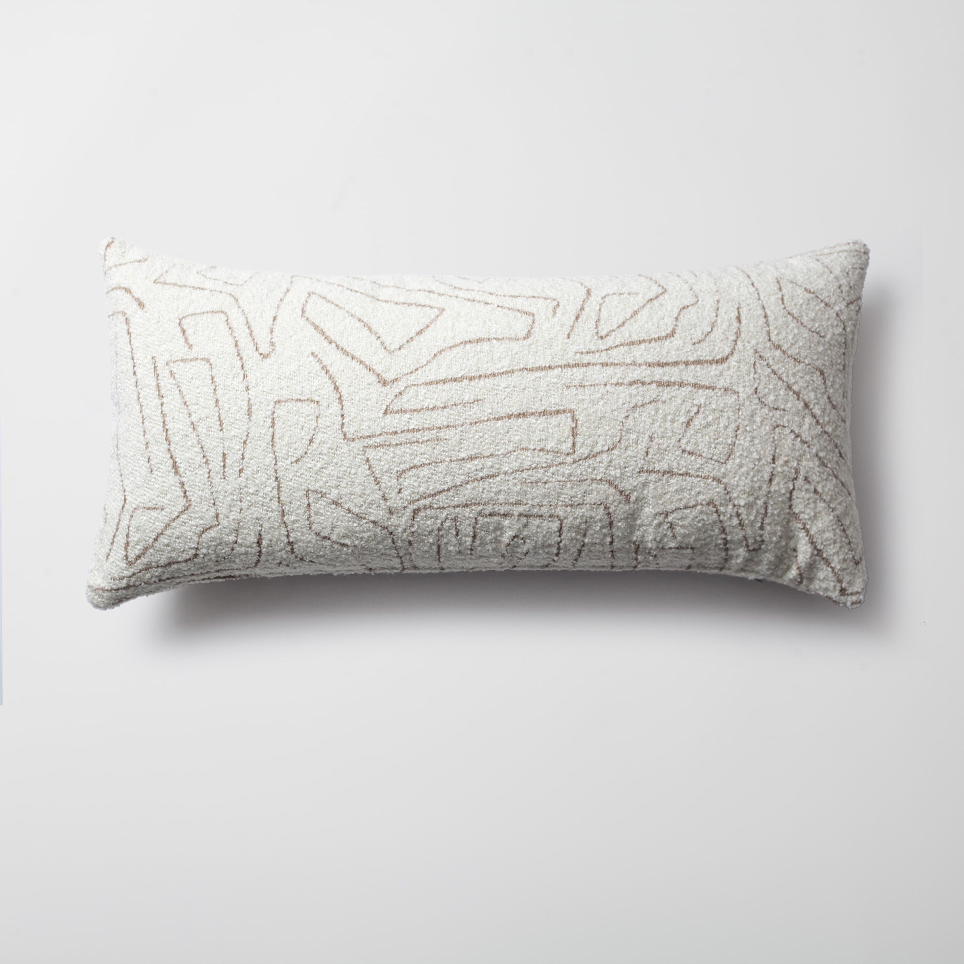 Amorf | Beige Abstract Minimal Design Textured Long Lumbar 14"x28 ...